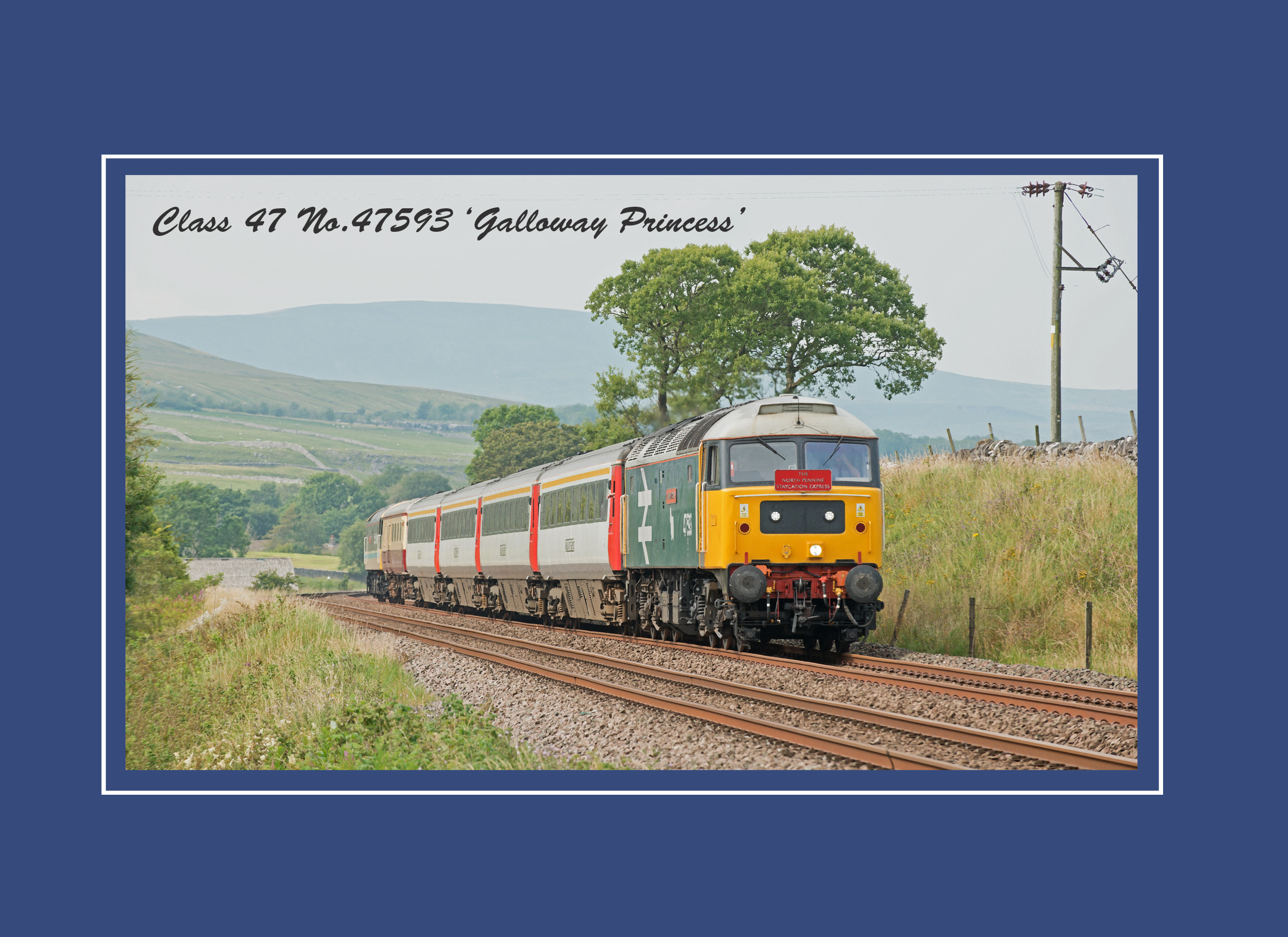 BR Class 47 ‘Galloway Princess’ Greetings Card | Writtle Photographic